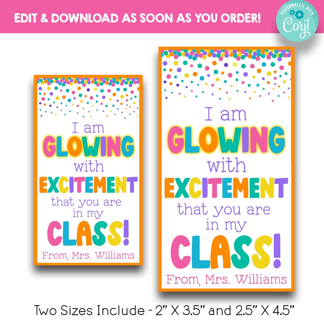 EDITABLE Pastel Back to School Survival Kit Tags | I Am Glowing With ...