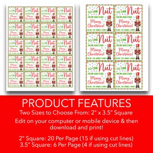 EDITABLE From One Nut to Another Merry Christmas Gift Tags | Nutcracker ...
