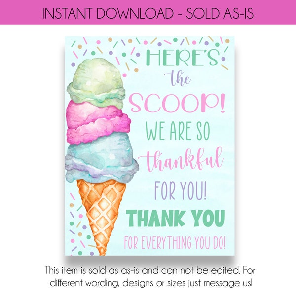 Employee Ice Cream Social Flyer - Etsy