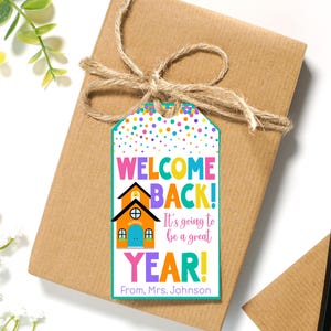 EDITABLE Pastel Welcome Back to School Kid's Treat Bag Tags | First Day ...