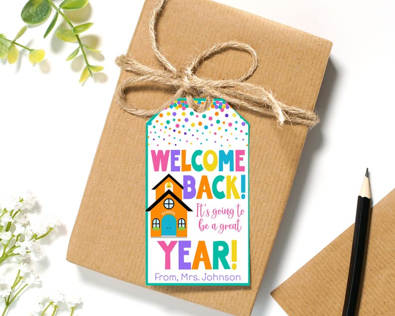 EDITABLE Pastel Welcome Back to School Kid's Treat Bag Tags | First Day ...