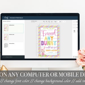 EDITABLE You Are the Best Friend Any Bunny Could Ask for Easter Gift ...