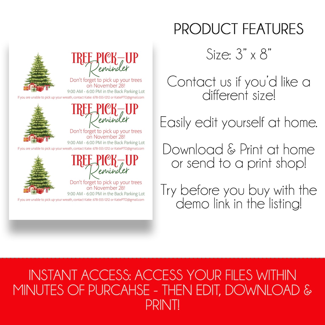 EDITABLE Christmas Tree Fundraiser Flyer Christmas Tree Sale - Etsy