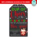 EDITABLE Coffee Christmas Gift Tag Cup of Cheer Holiday Appreciation ...