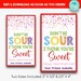 EDITABLE I Don't Be Sour, I Think You're Sweet Valentine's Day Treat ...