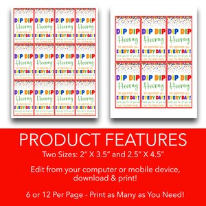 EDITABLE Dip Dip Hooray You Are Appreciated Every Day Appreciation Gift ...