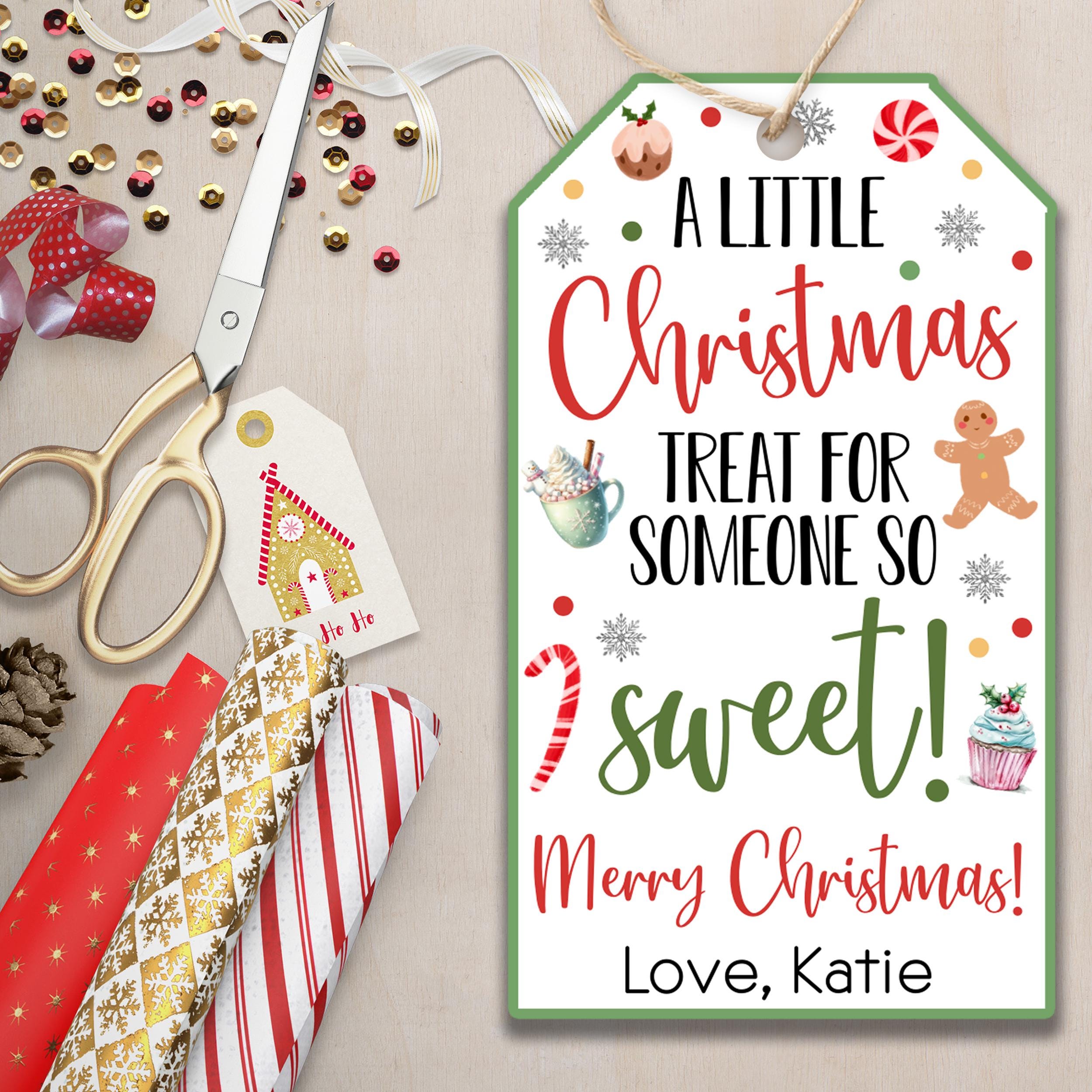 EDITABLE A Little Christmas Treat for Someone so Sweet Gift Tags ...