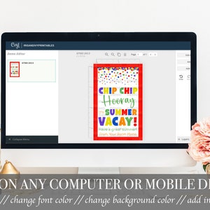 EDITABLE Chip Chip Hooray It's Summer Vacay Kid's Treat Tags | Class ...