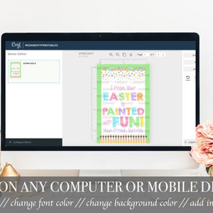 EDITABLE I Hope Your Easter is Painted With Fun Treat Bag Tags | Paint ...