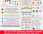 Editable PTO Flyer Bundle PTO Membership Bundle Printable - Etsy