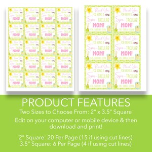 EDITABLE Thank You for Being a Spa-tacular Mom Gift Tags | Mothers Day ...
