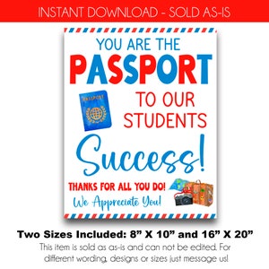 INSTANT DOWNLOAD | Plane Awesome Teacher Appreciation Week Signs ...