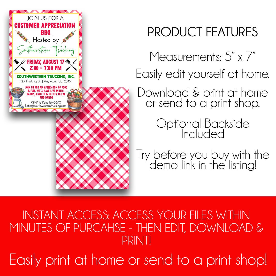 EDITABLE Customer Appreciation BBQ Invitation | Customer Appreciation ...