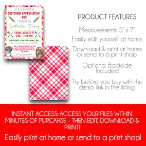 EDITABLE Customer Appreciation BBQ Invitation | Customer Appreciation ...