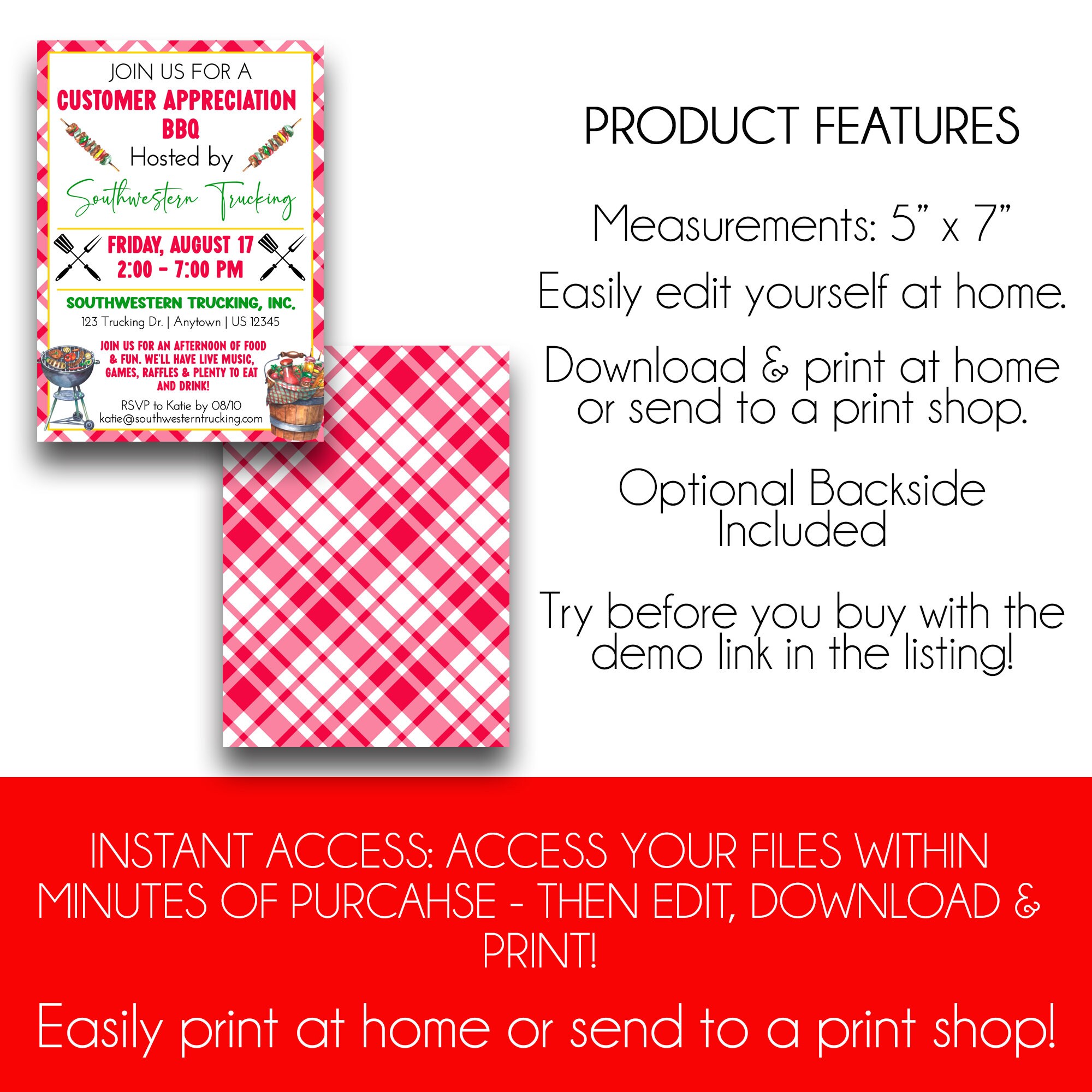 EDITABLE Customer Appreciation BBQ Invitation | Customer Appreciation ...