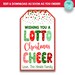EDITABLE Wishing You a Lotto Christmas Cheer Gift Tags | Printable ...