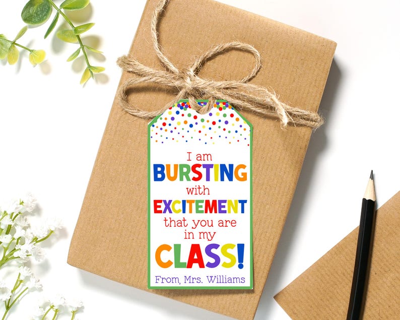 EDITABLE Bright I Am Bursting With Excitement That You Are in My Class ...