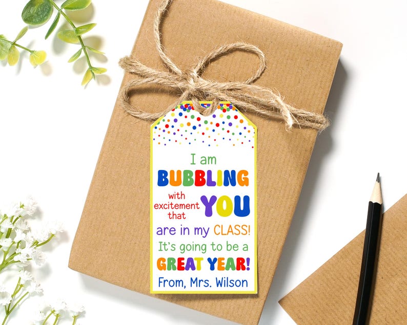 EDITABLE Bright I Am Bubbling With Excitement That You Are in My Class ...