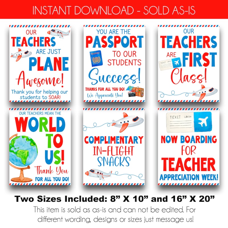 Around the World Teacher Appreciation Theme - Etsy