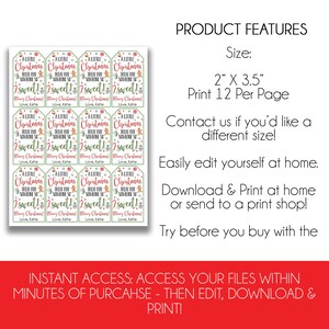 EDITABLE A Little Christmas Treat for Someone so Sweet Gift Tags ...