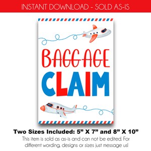 INSTANT DOWNLOAD | Airplane Birthday Party Sign Bundle | Party Fueling ...