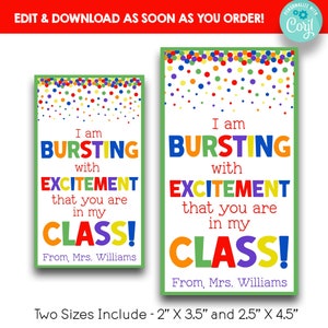 EDITABLE Bright Back to School Survival Kit Tags | I Am Bursting With ...