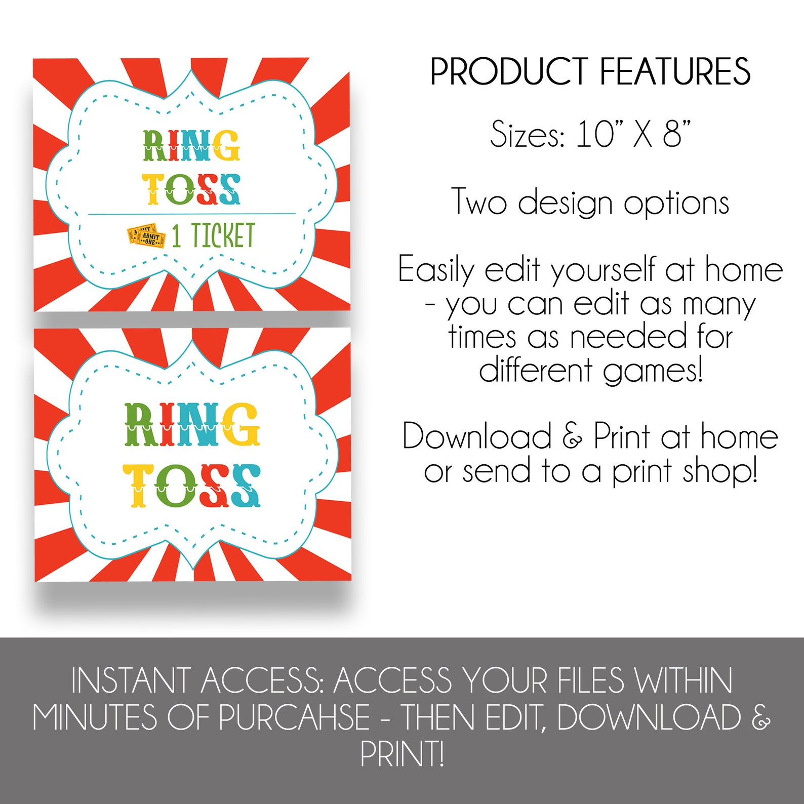 EDITABLE Carnival Welcome Sign Carnival Party Sign - Etsy