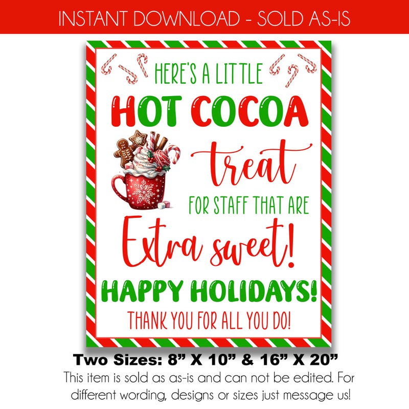 Hot Cocoa Bar Sign - Etsy