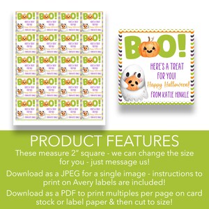 EDITABLE BOO Here's a Treat for You Halloween Treat Tag | Halloween ...