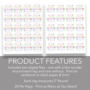 INSTANT DOWNLOAD - Editable/printable Easter Peeps Kid's Treat Bag ...
