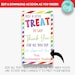 EDITABLE Here's a Treat to Say Thank You for All You Do Rectangle Gift ...