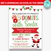 EDITABLE Donuts With Santa Flyer Breakfast With Santa Flyer With Bonus ...