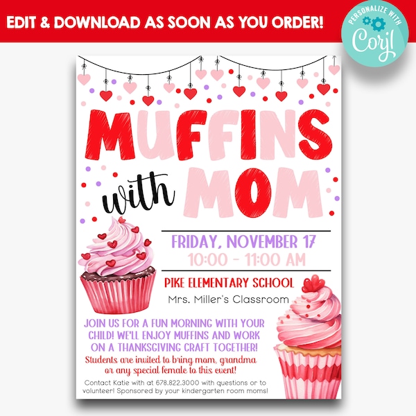 Muffins With Mom - Etsy