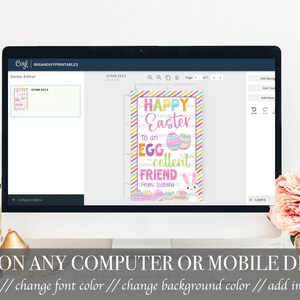 EDITABLE Happy Easter to an Egg-cellent Friend Treat Bag Tags | Easter ...