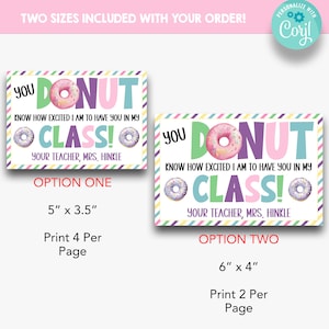 EDITABLE You Donut Know How Excited I Am to Have You in My Class ...