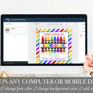 EDITABLE Welcome Back to School Treat Tag | Back to School Open House ...