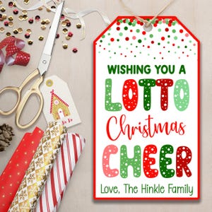 EDITABLE Wishing You a Lotto Christmas Cheer Gift Tags | Printable ...