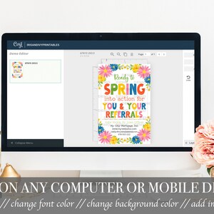 EDITABLE Ready to Spring Into Action for You & Your Referrals Marketing ...