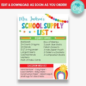 EDITABLE Back to School Classroom Information Bundle | Back to School ...