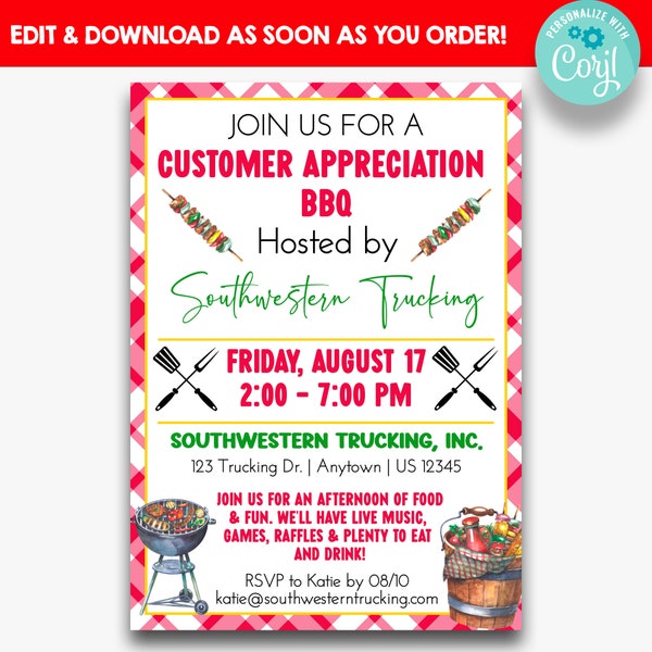 Customer Appreciation Invitations - Etsy