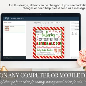 EDITABLE Holiday Calories Don't Count but Your Referrals Do Candy Treat ...