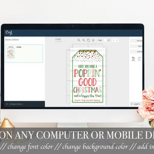 EDITABLE Hope You Have a Poppin' Good Christmas Gift Tags | Popcorn ...