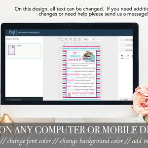 EDITABLE College Survival Kit Gift Tags | Printable Going Away to ...