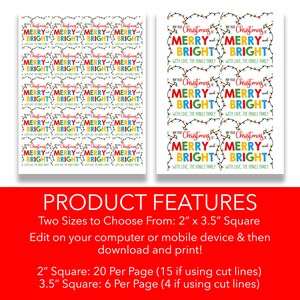 EDITABLE May Your Christmas Be Merry & Bright Gift Tag | Printable ...