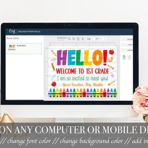 EDITABLE Hello! Welcome Back to School Postcard for ANY Grade | Meet ...