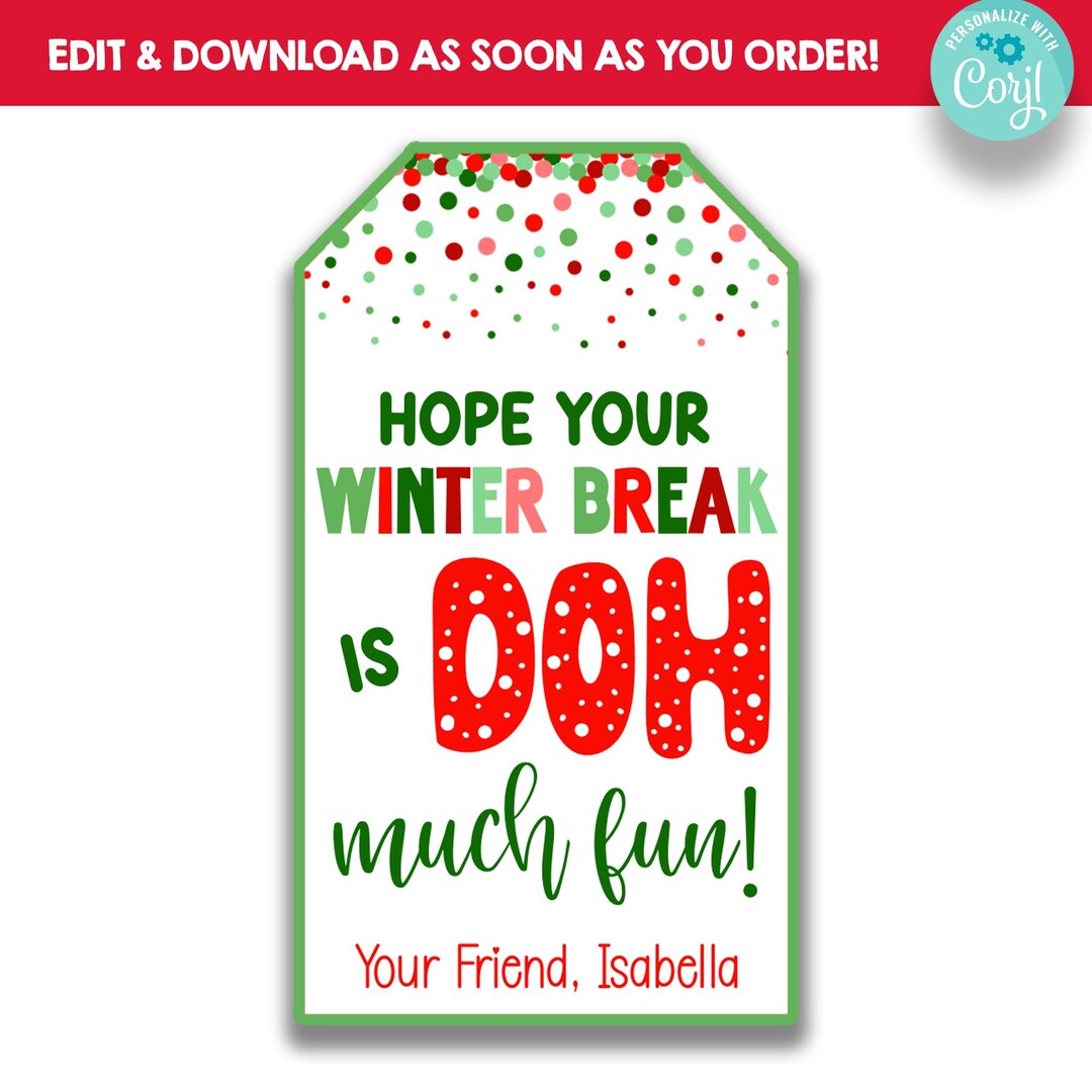 EDITABLE Play Dough Christmas Gift Tags | Hoping Your Winter Break is ...