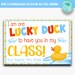EDITABLE I Am One Lucky Duck to Have You in My Class Postcard Printable ...