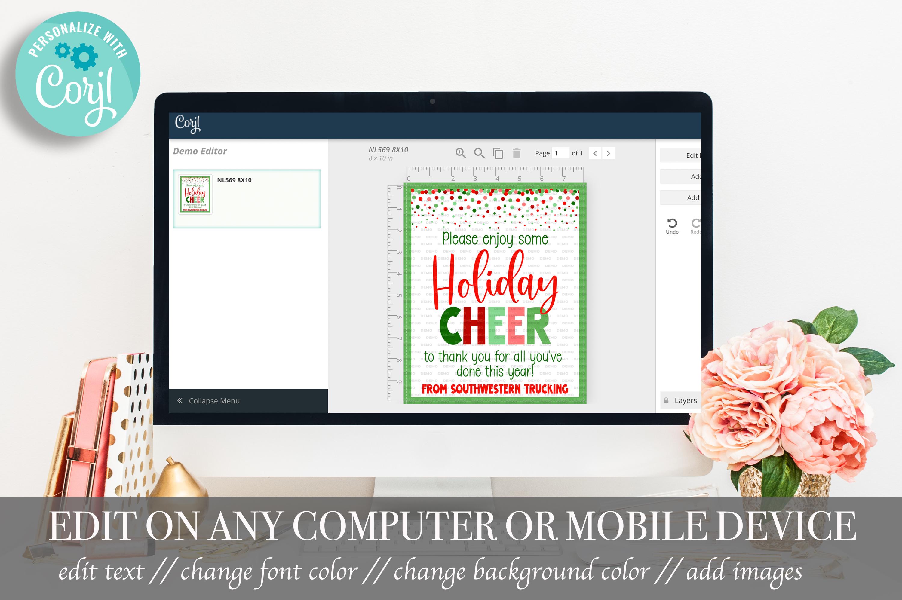 EDITABLE Employee Appreciation Christmas Party Sign | Please Enjoy Some ...