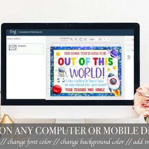 EDITABLE This School Year is Going to Be Out of This World Teacher ...