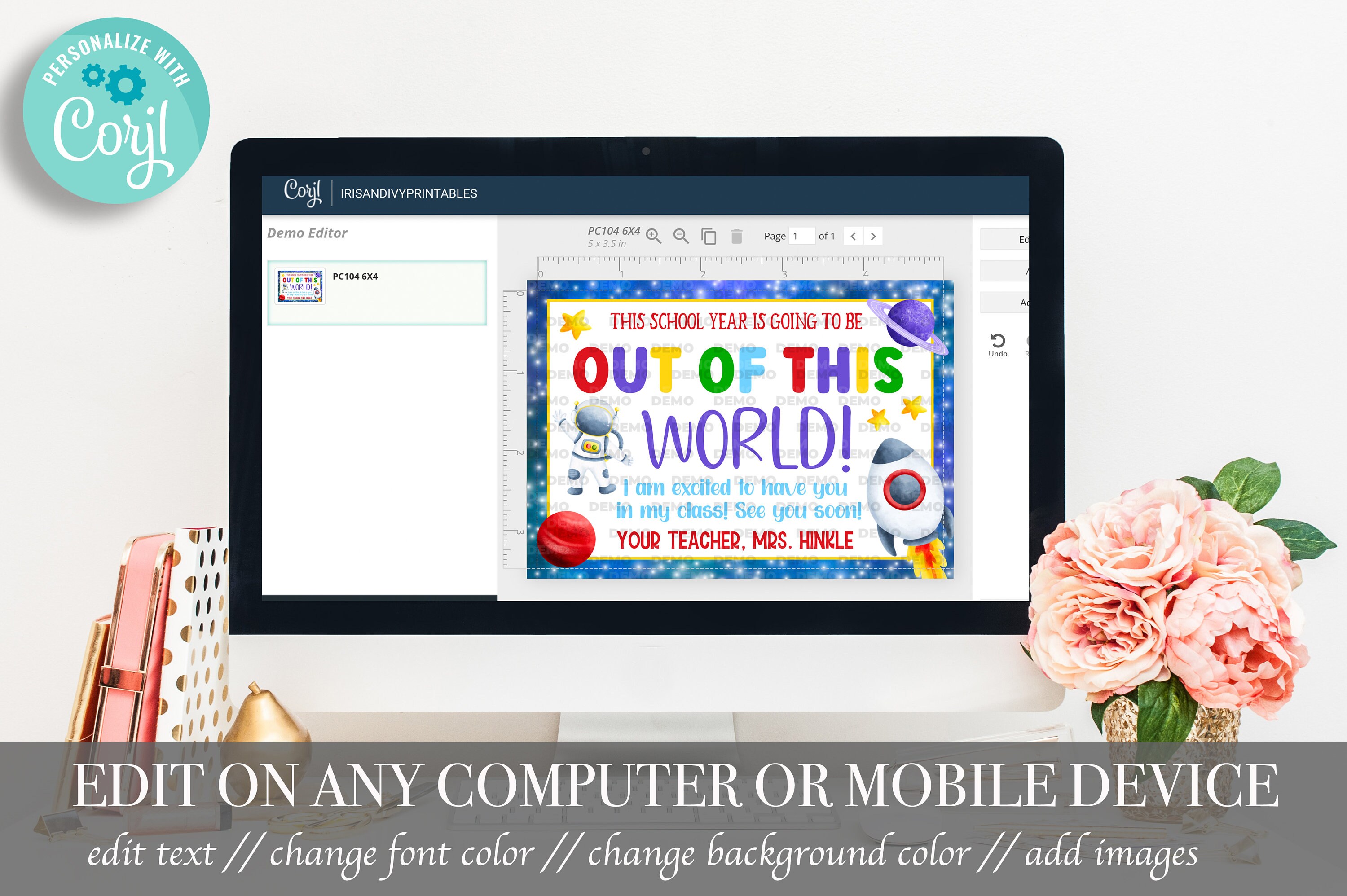 EDITABLE This School Year is Going to Be Out of This World - Etsy